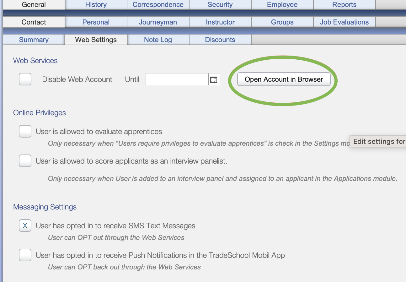 Setup Web Instructors Tradeschool Help