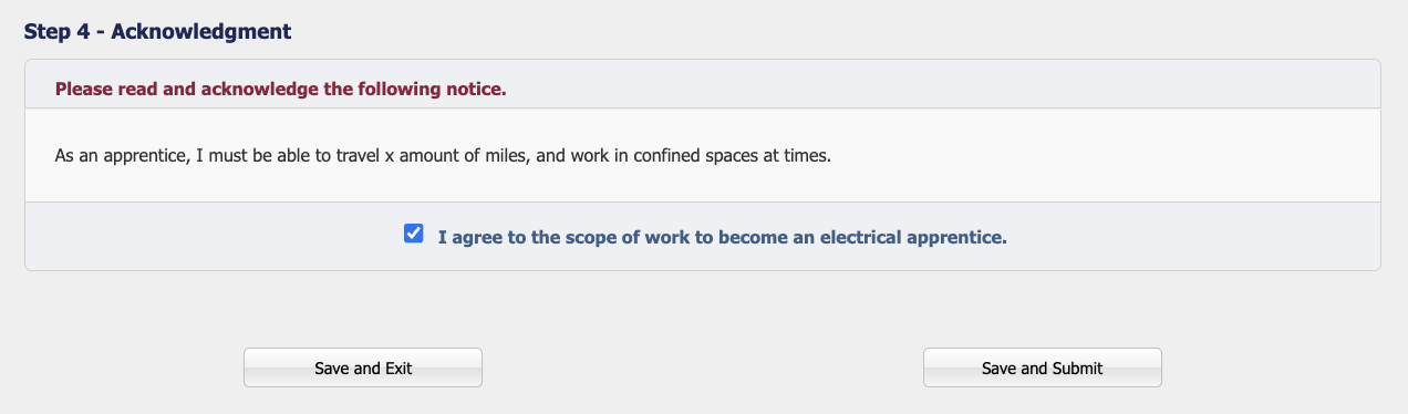 Application Web Steps – TradeSchool Help