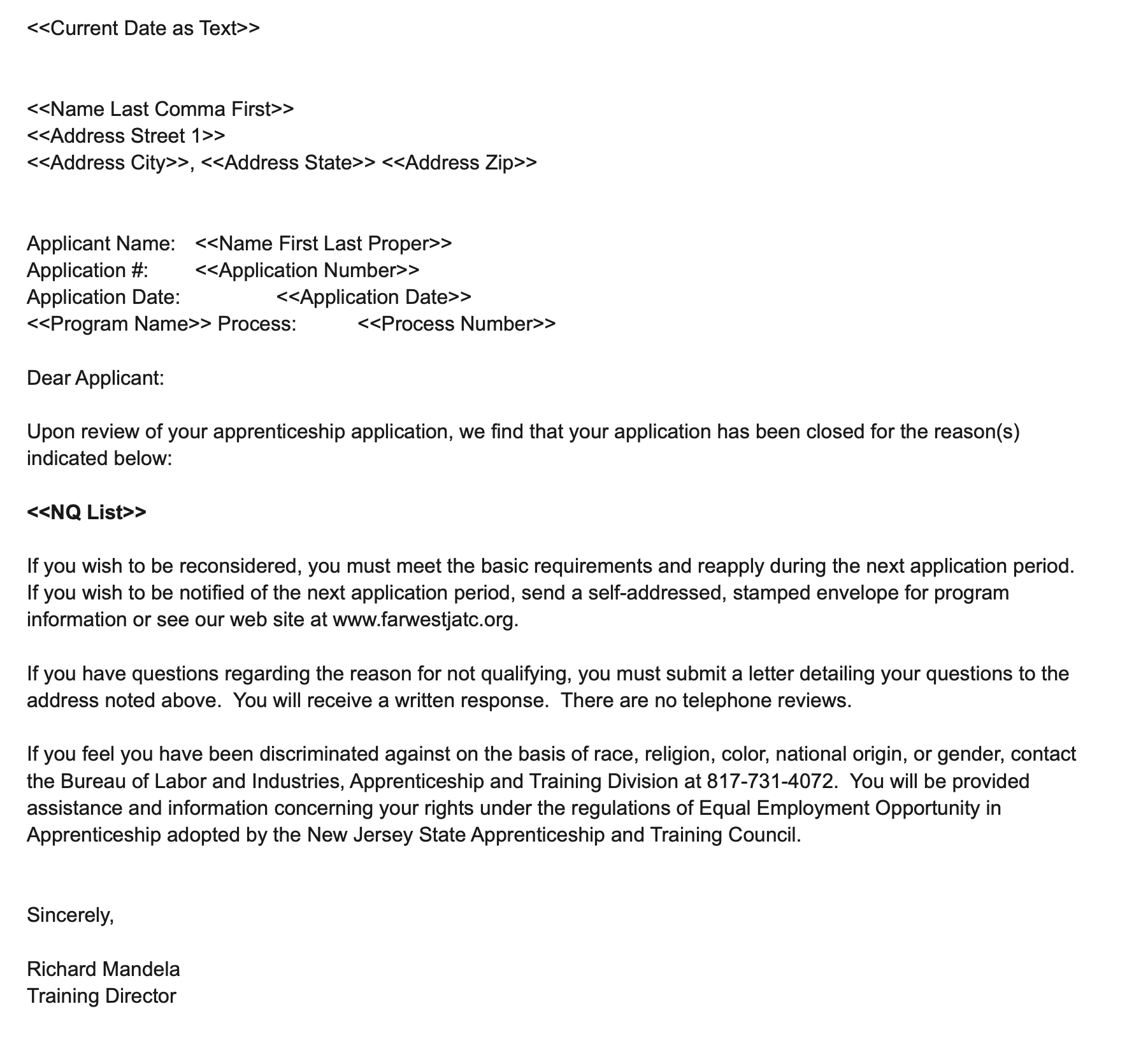 Notifying Applicants – TradeSchool Help